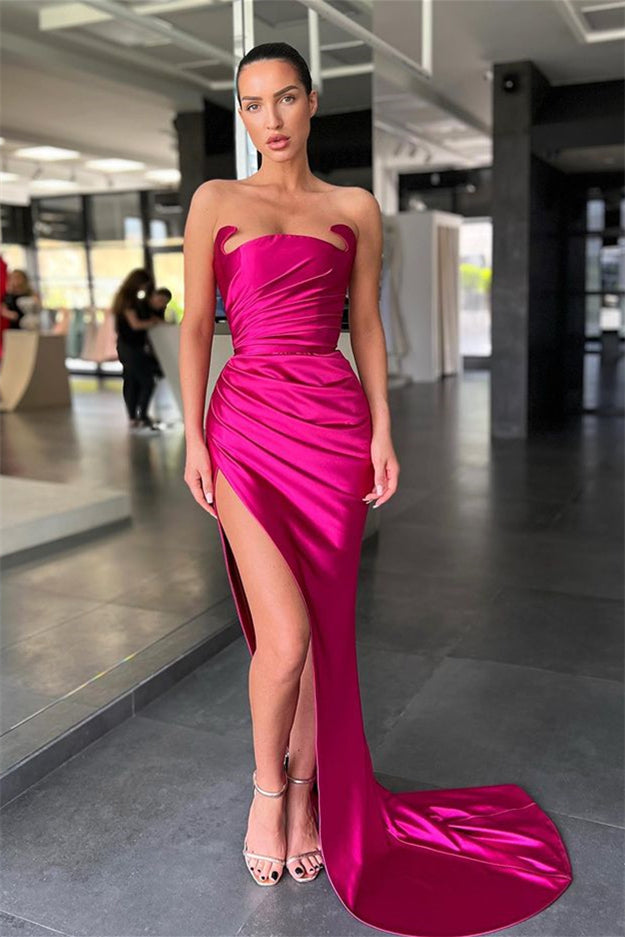 Classic Sleeveless Amazing Slit Prom Dresses Mermaid Long – Ballbella