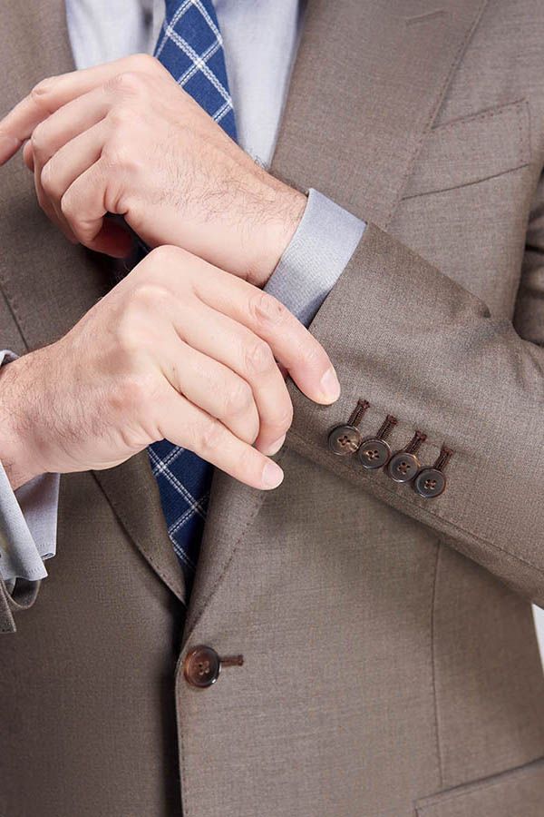 Top Coffee Mens Suits for Business Peak Lapel One Button Mens Suits ...